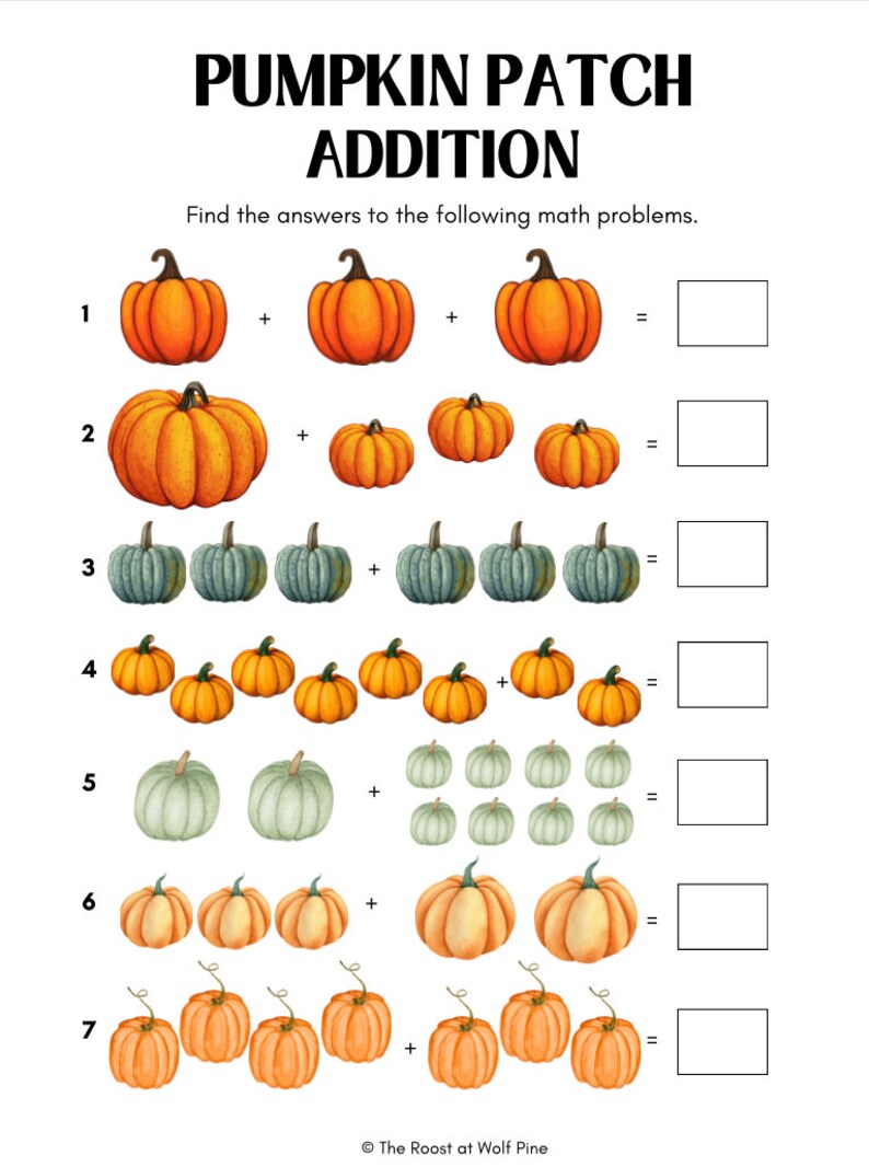 Kindergarten & First Grade Autumn Workbook, Learning, Homeschool ...