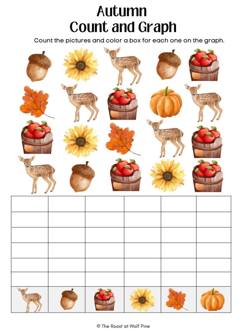 Kindergarten & First Grade Autumn Workbook, Learning, Homeschool ...