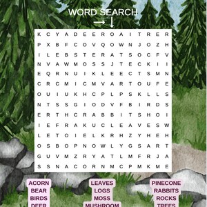 Nature Word Search Bundle, Homeschool, Elementary, Forest, Farm, Ocean ...