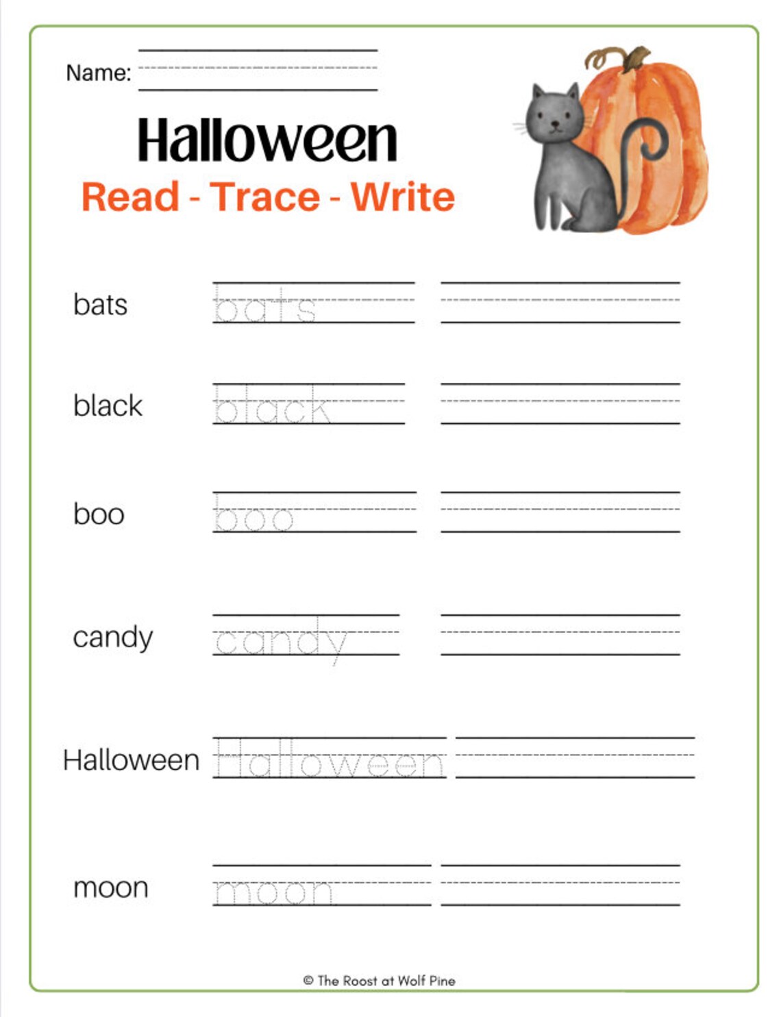 Kindergarten & First Grade Halloween Worksheets, Halloween, Workbook ...