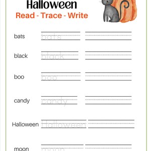 Kindergarten & First Grade Halloween Worksheets, Halloween, Workbook ...