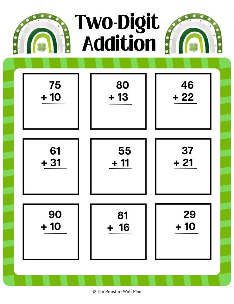 Second Grade St. Patrick's Day Workbook, Printable, Homeschool, Holiday ...