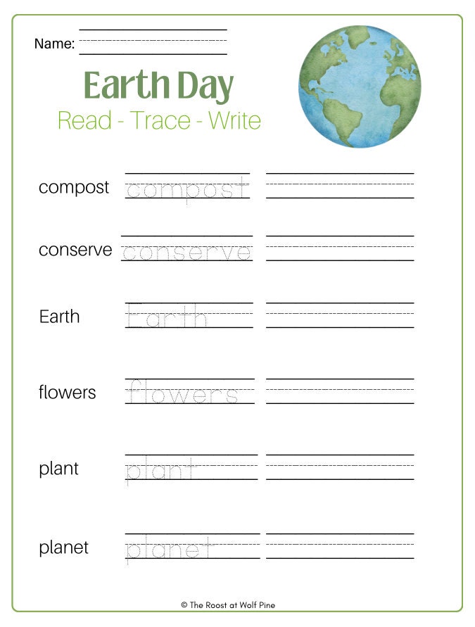 Earth Day Workbook Bundle, Worksheets, Nature, Printable, Homeschool ...