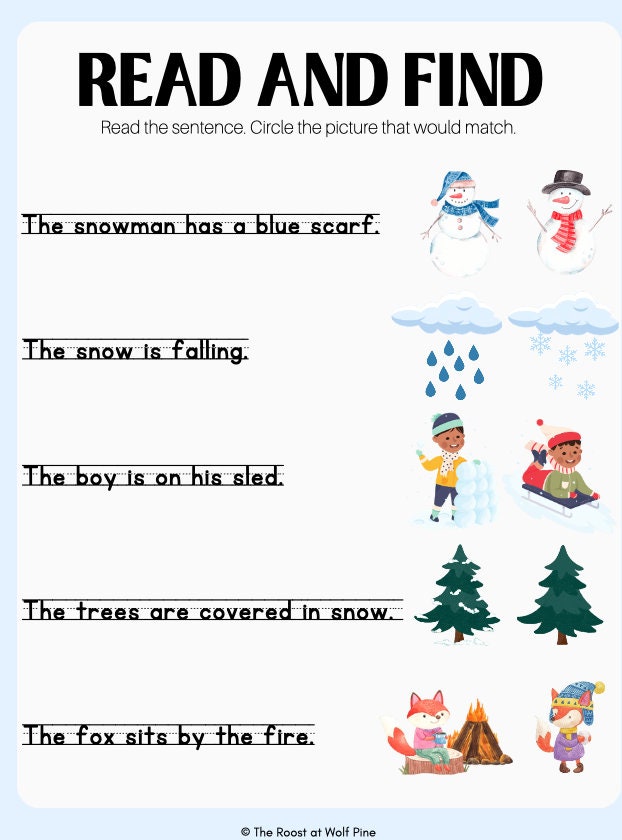 Second Grade Winter Worksheets, Math, Homeschool, Reading, Education ...