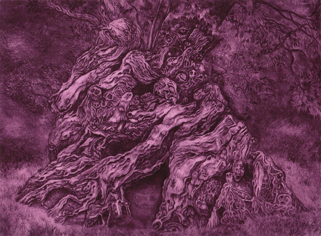 Vouves Olive Tree – Limited Edition, Handprinted Drypoint Etching - Etsy