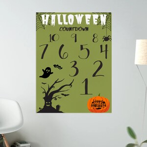 Halloween Calendar Countdown Poster 10 Days Countdown Calendar - Etsy