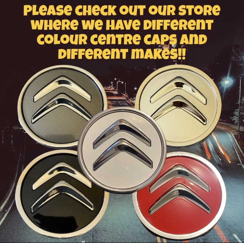 Citroen White Alloy Wheel Centre X1 Hub Cap C1 C3 C4 DS3 60mm 9406H6 ...