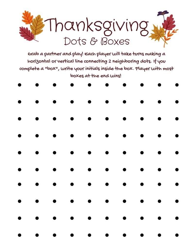 Thanksgiving Printable Activity Bundle - Etsy
