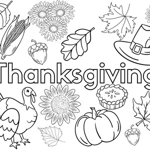 Thanksgiving Printable Activity Bundle - Etsy