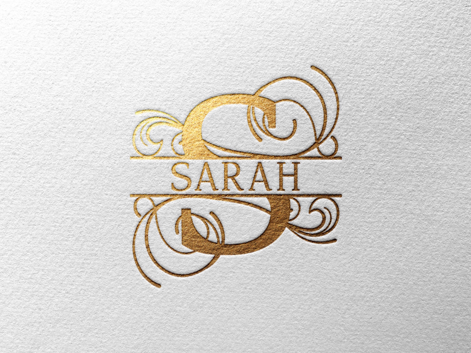 Monogram SVG/JPEG/PNG Fancy Alphabet Split Name Frame - Etsy