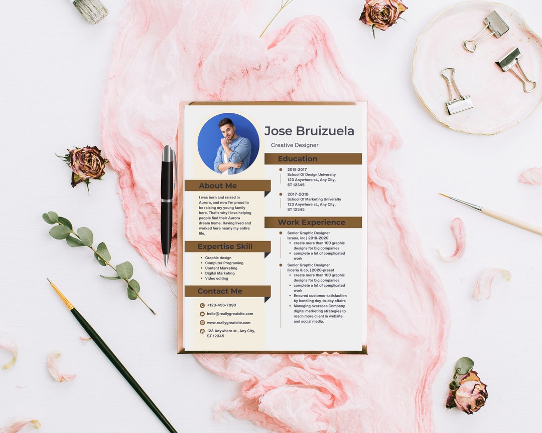 Creative Designer Resume Template Word, Professional CV Template Design ...