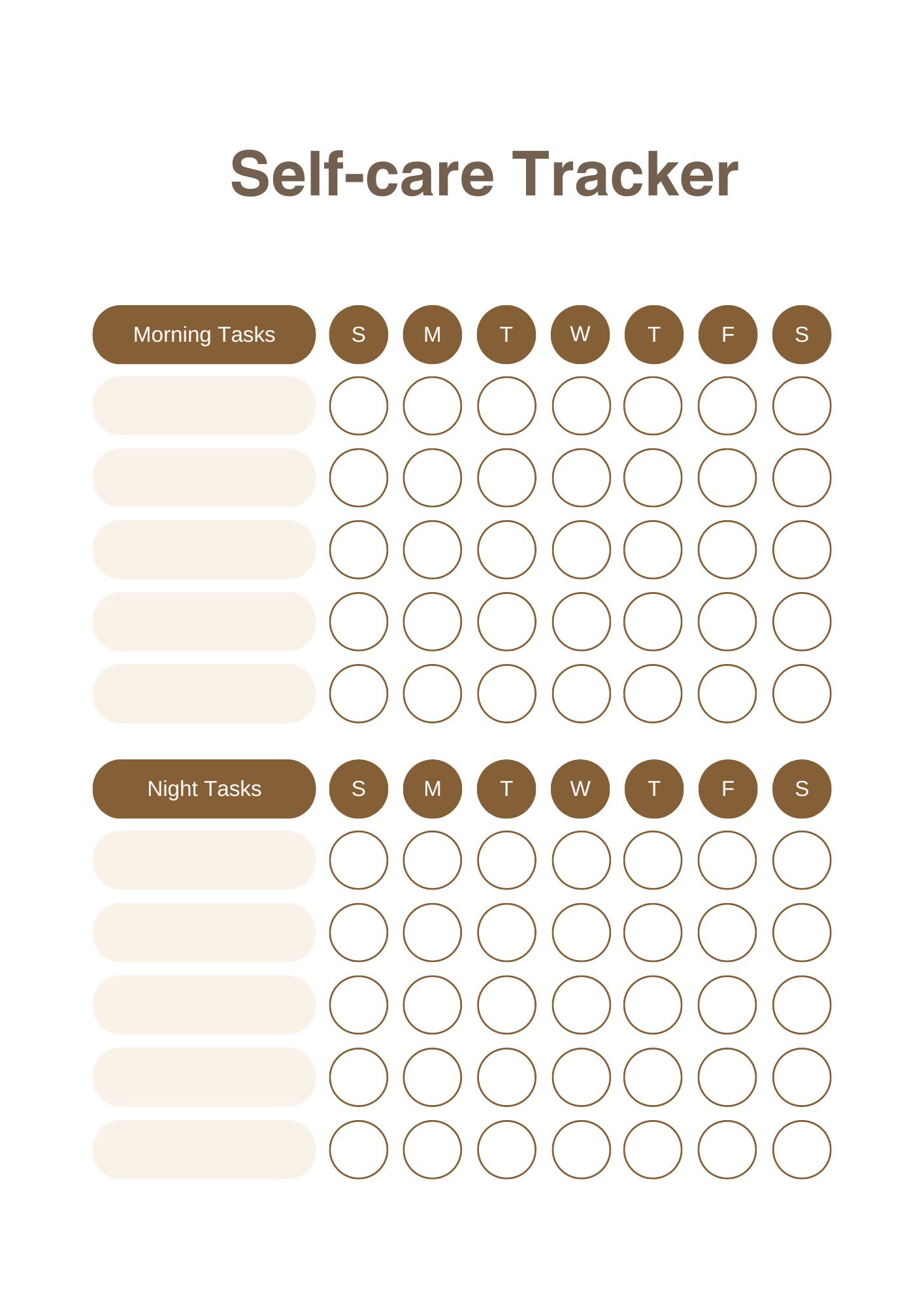Self-care Planner, Self-care Intention, Printable Self-care Tracker ...