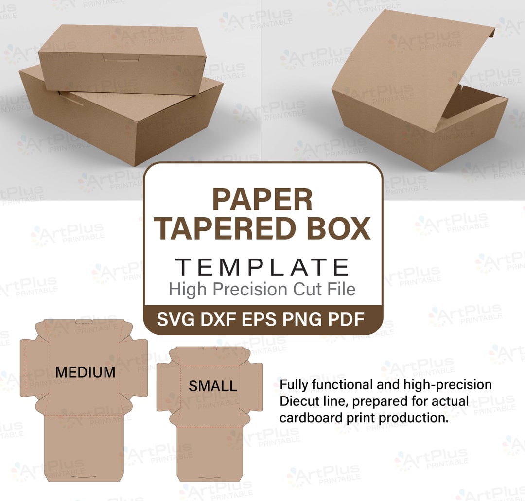 Tapered Box Template Gable Box SVG Party Favor Box Gift Box - Etsy