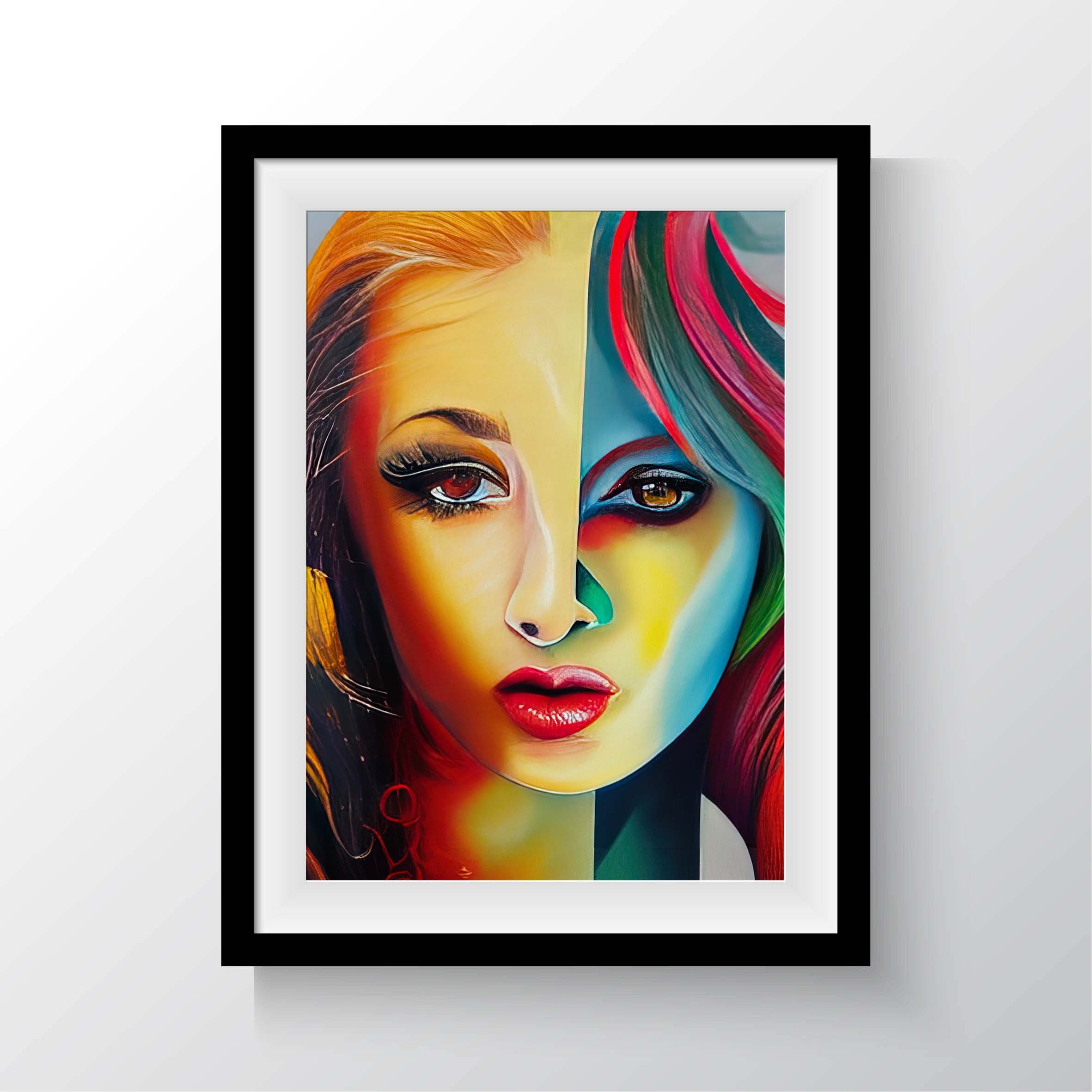 Woman Painting Colorful