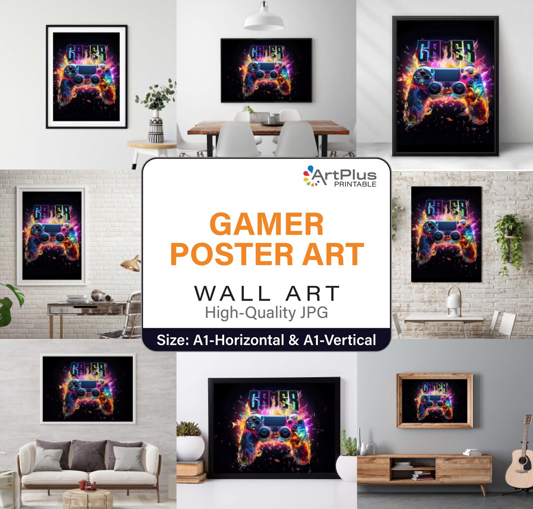 Game Controller Poster for Your Wall Art Create Your - Etsy