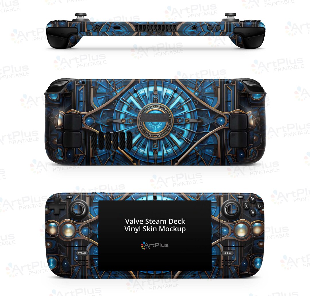 Unleash Your Creativity With Our Cyberpunk Design. Steam Deck Skin Template Game Controller ...