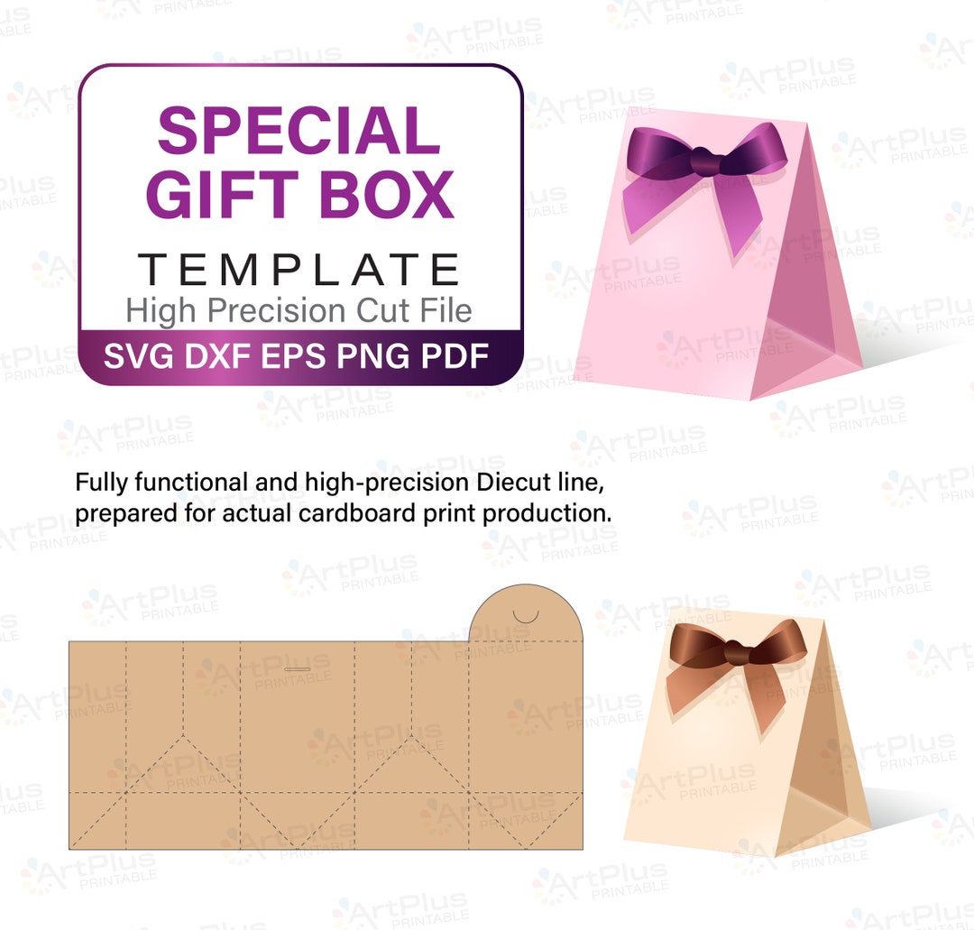 Special Box Template Gable Box SVG Party Favor Box Gift Box - Etsy