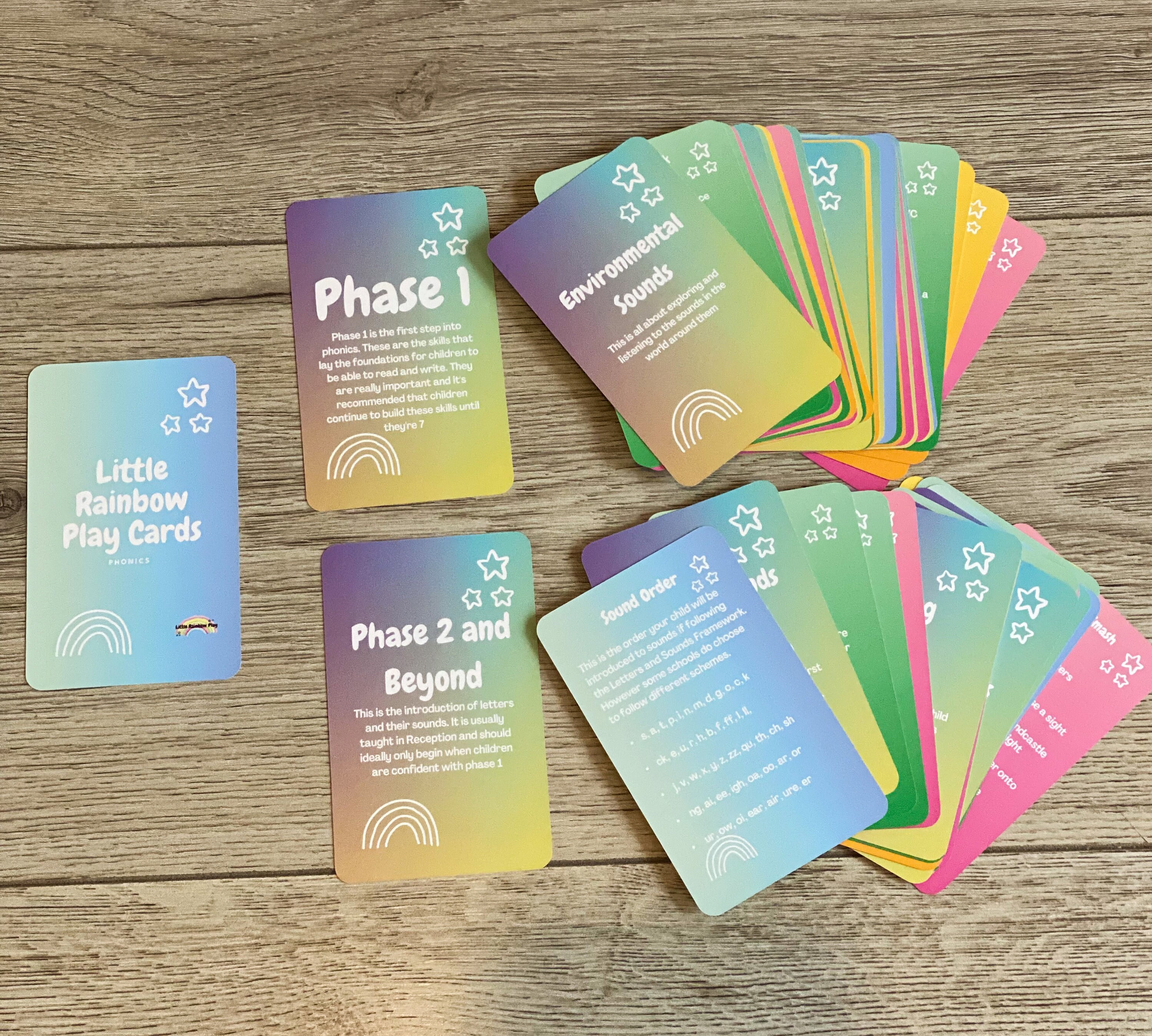 Phonics Activity Cards - Little Rainbow Play Phonics Activity Cards ...