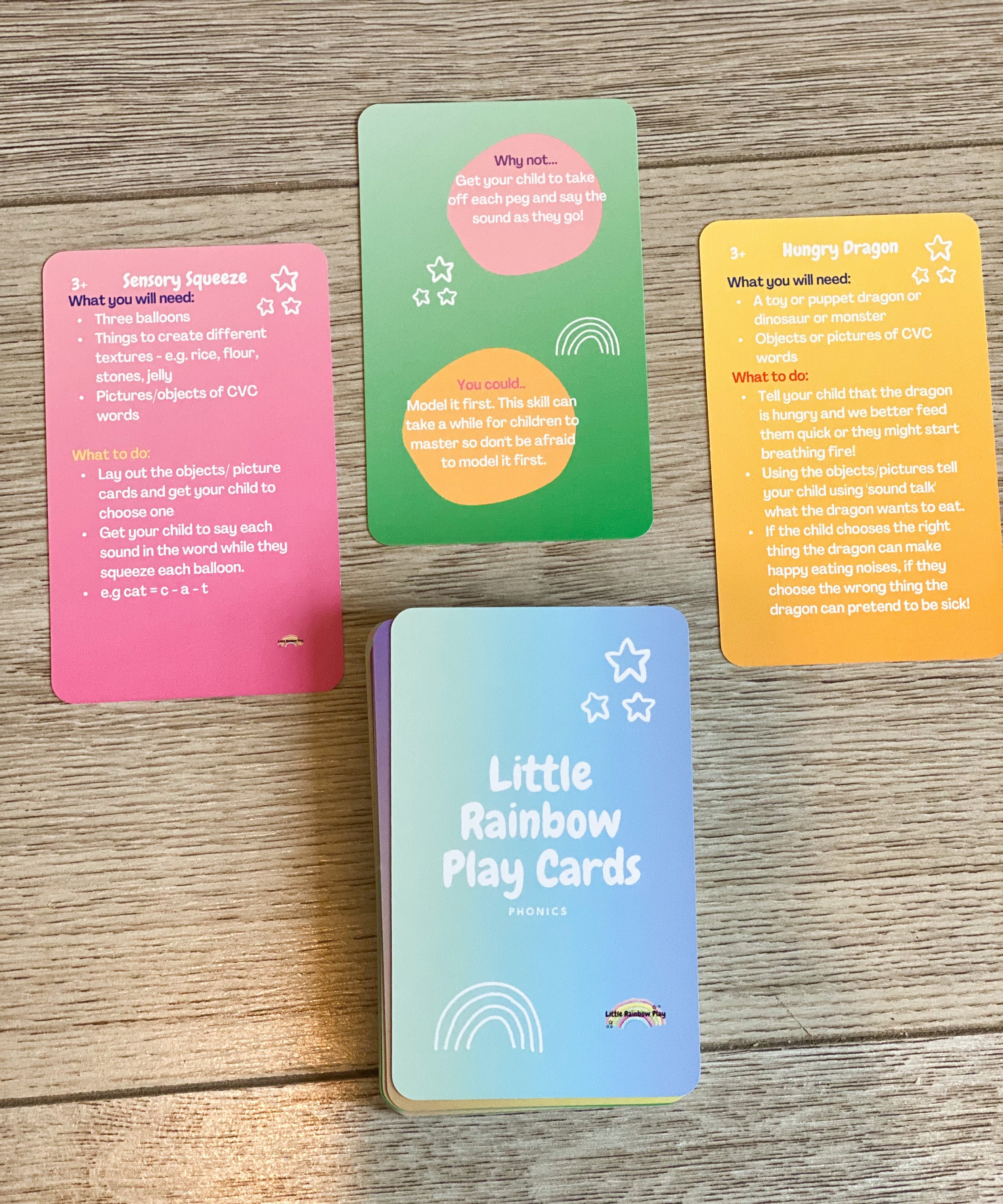 Phonics Activity Cards - Little Rainbow Play Phonics Activity Cards ...