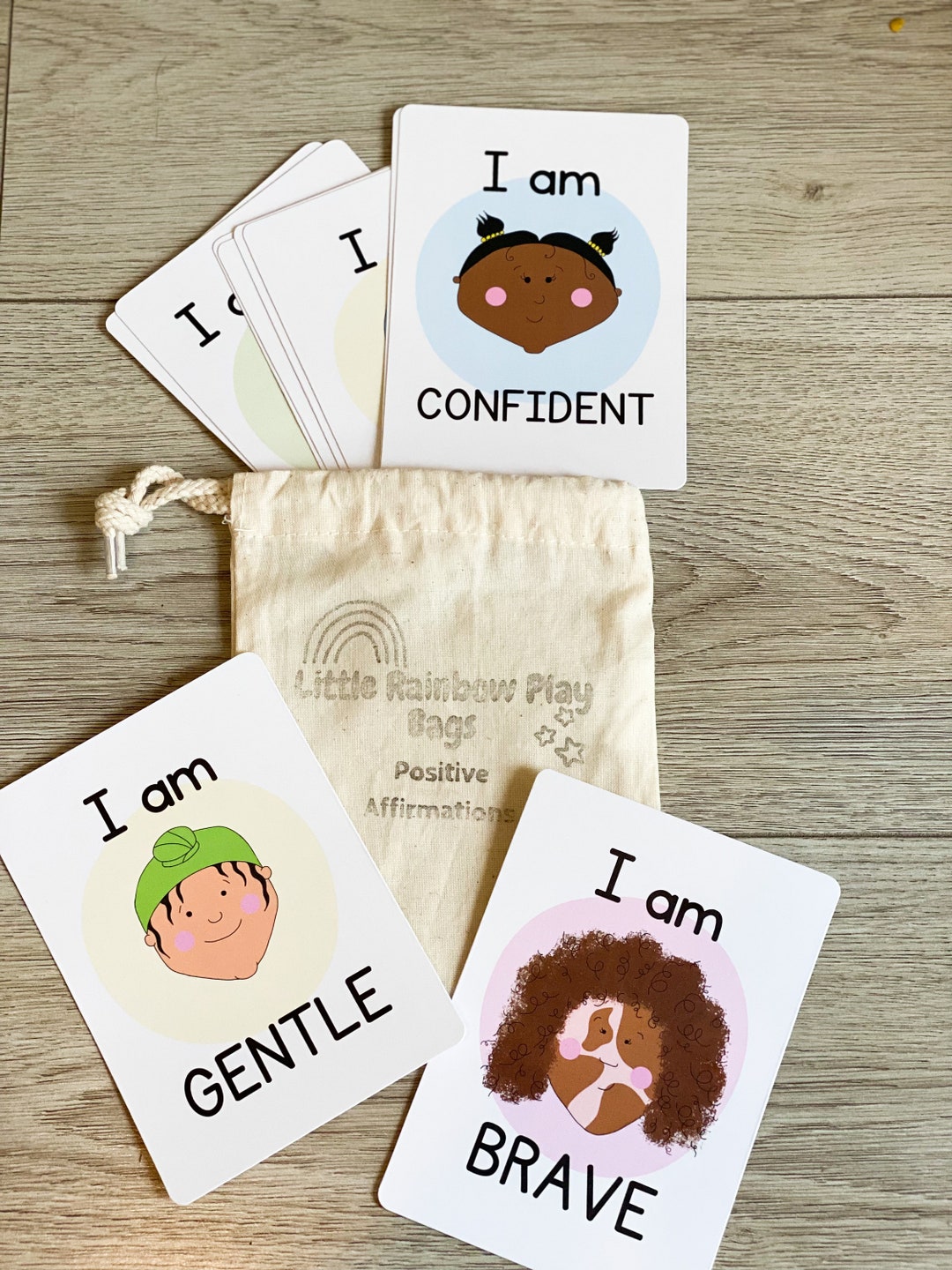 Positive Affirmation Cards - Little Rainbow Play - Diverse and ...