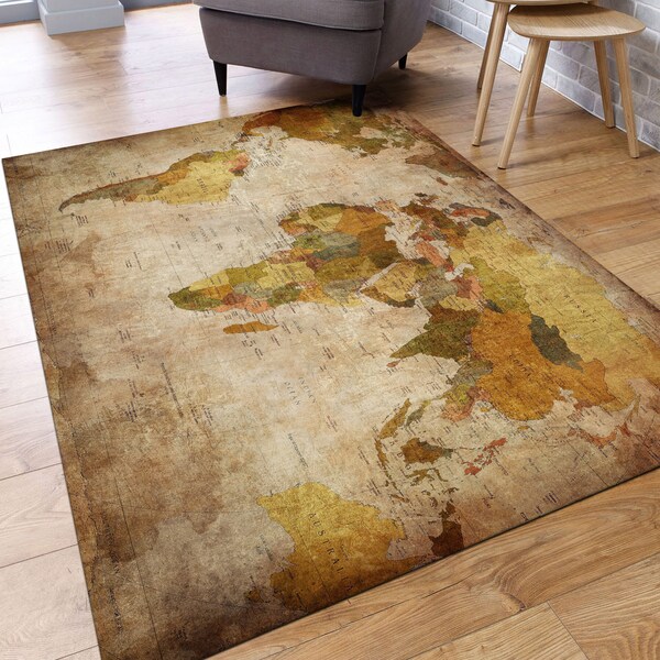 Vintage World Map - Etsy