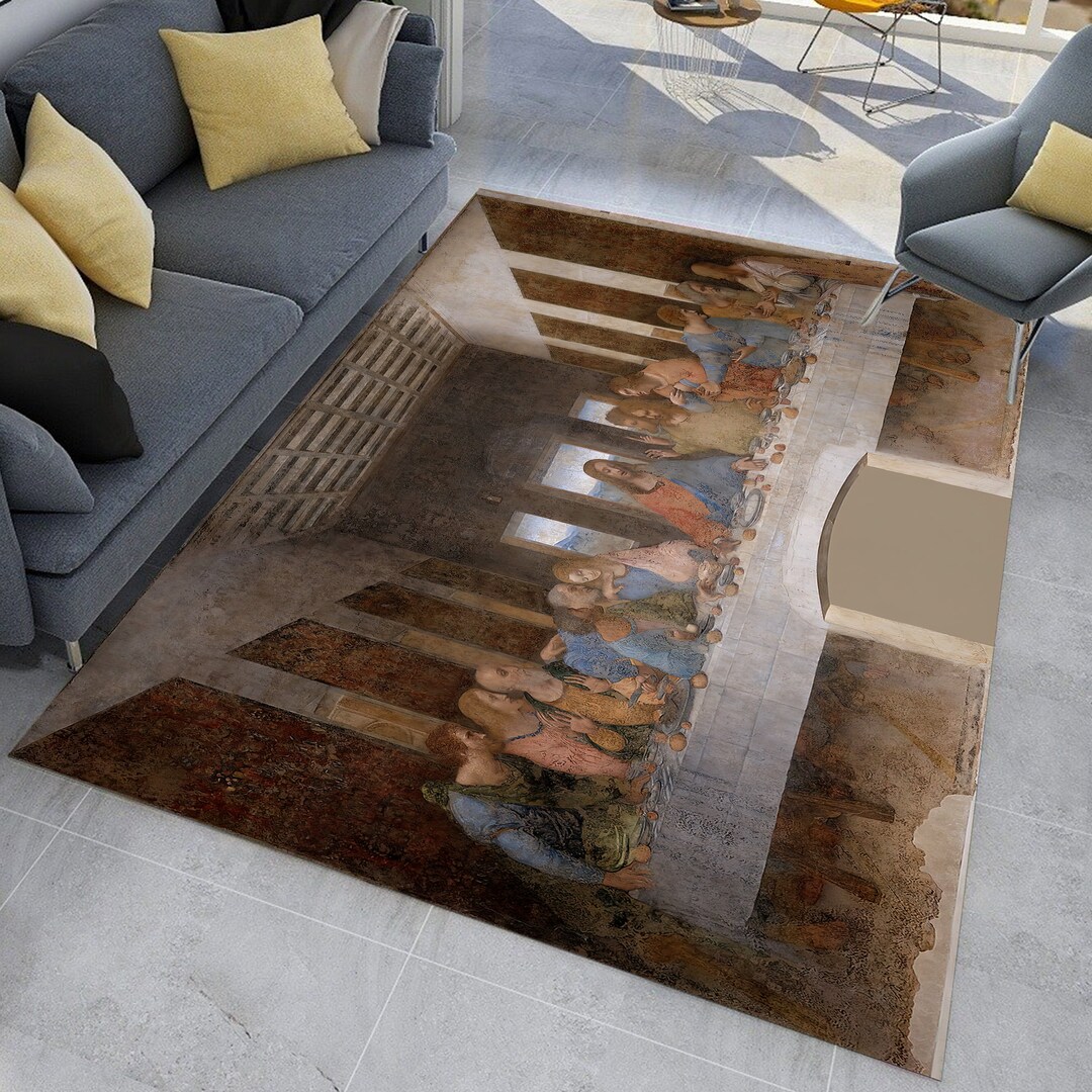 The Last Supper Oil Painting Rug 048 Pop Art Rug Arts Rug - Etsy