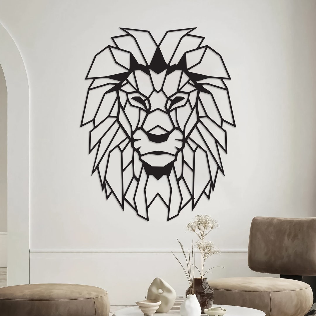 Lion Metal Wall Art Animal Wall Decor Wall Hangings Metal - Etsy