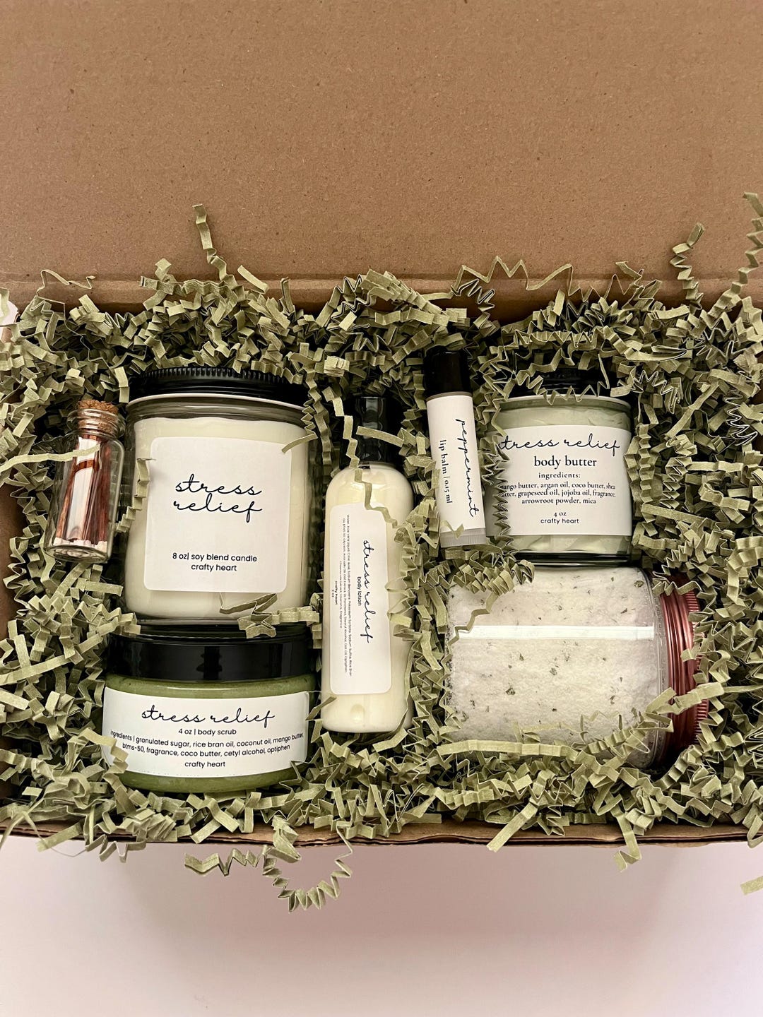 Stress Relief Relaxing Gift Box Body Care & Candle Set - Etsy