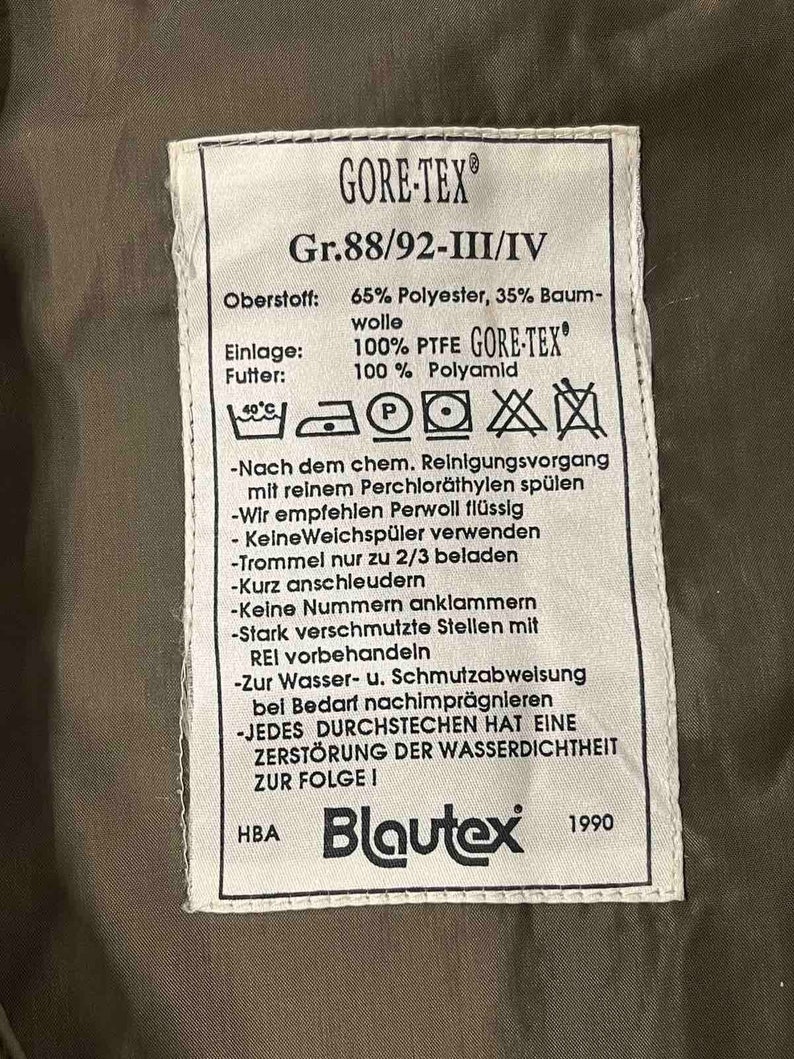 VINTAGE Austrian Army Alpine Combat Gore-tex COLD WEATHER Jacket Small ...