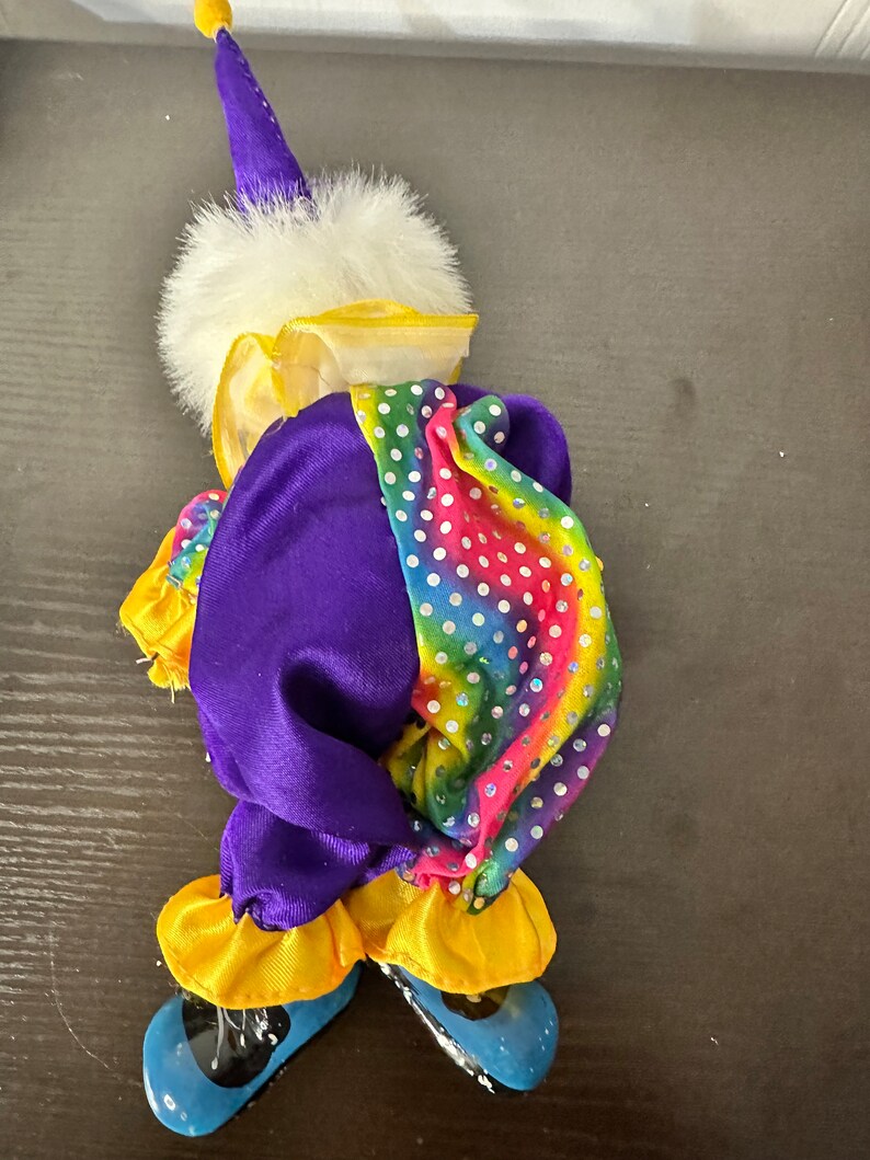 Vintage Clown Colorful Clown Doll Porcelain Head Sandbag Body - Etsy