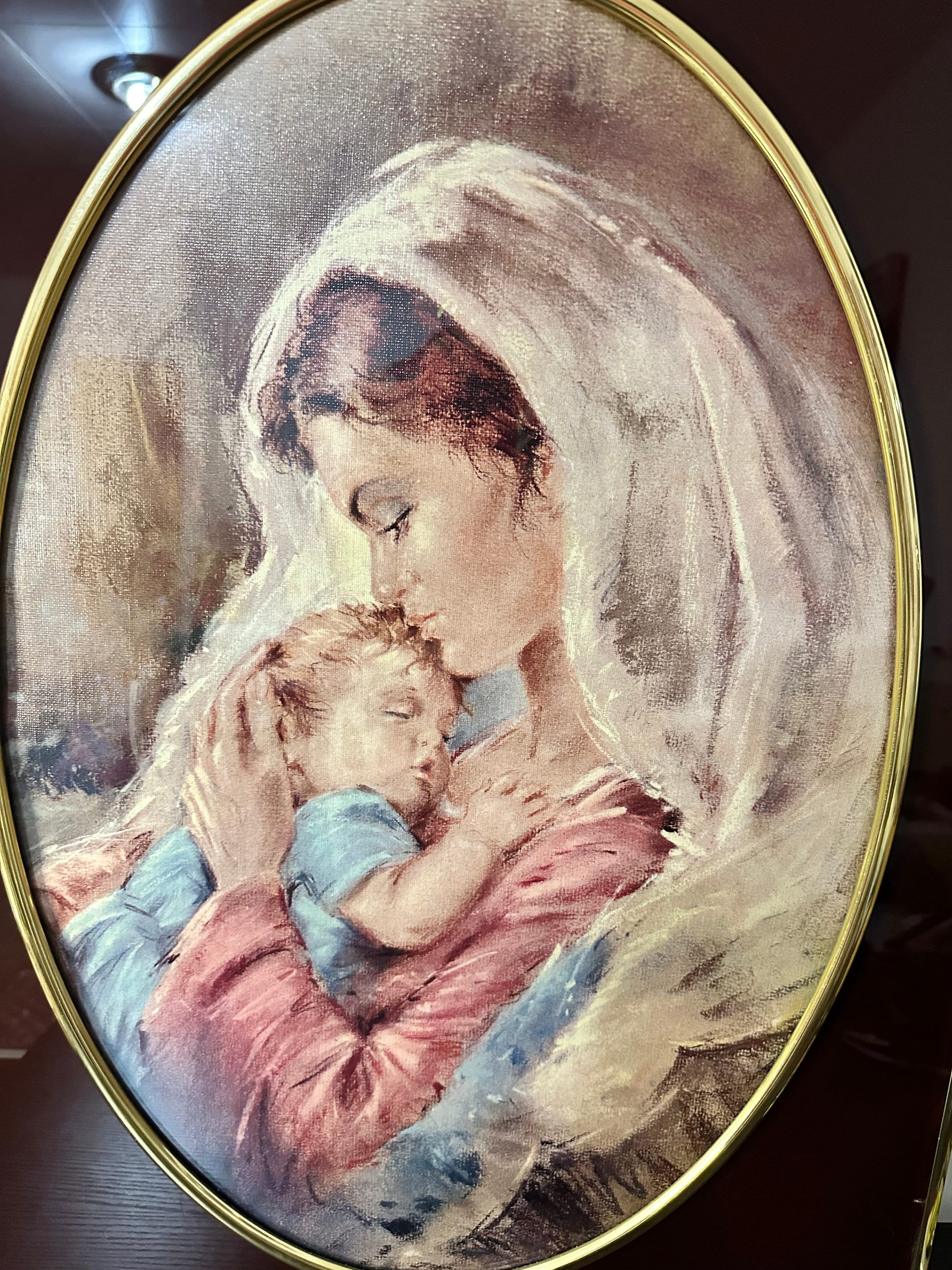Vintage Carlo Parisi Virgin Mary Baby Jesus Framed Print - Etsy