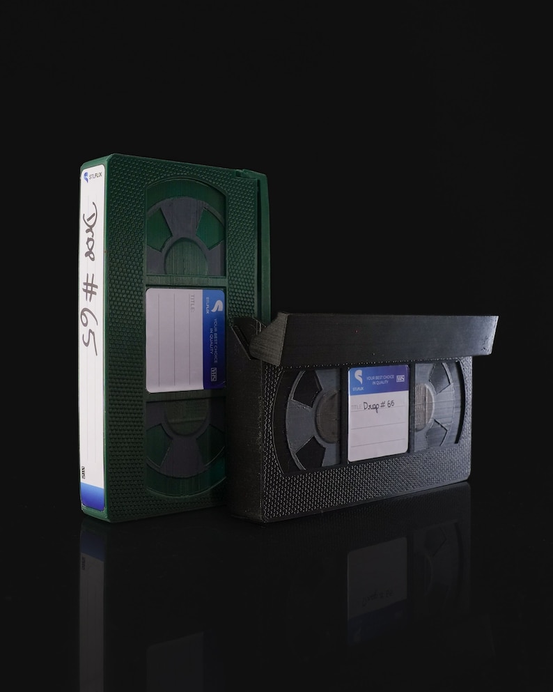 Custom 3D Printed VHS Cassette Tape Storage Box With Blank Labels. - Etsy