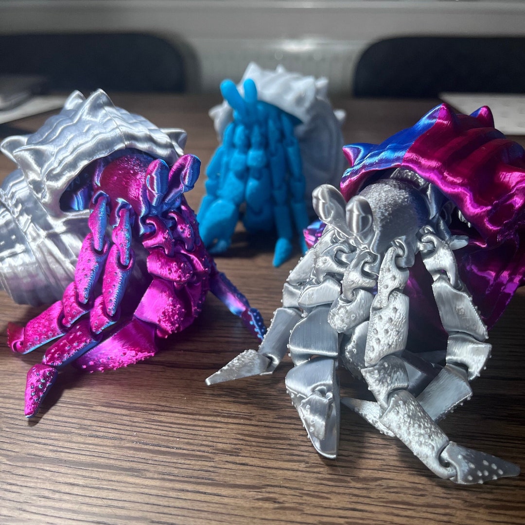 3D Printed Herman the Hermit Crab Custom Colours Fidget Toy ...