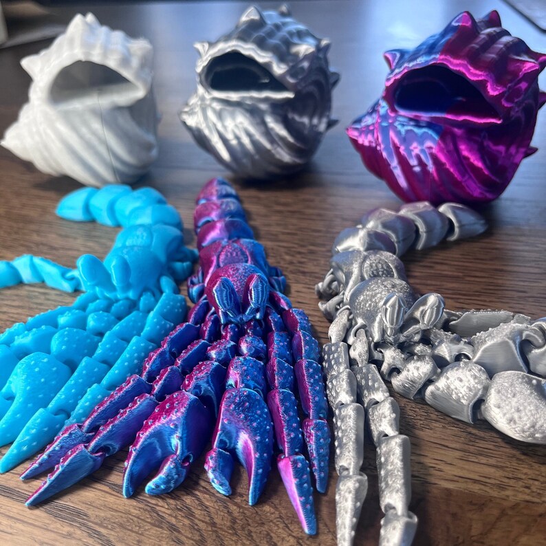 3D Printed Herman the Hermit Crab Custom Colours Fidget Toy ...