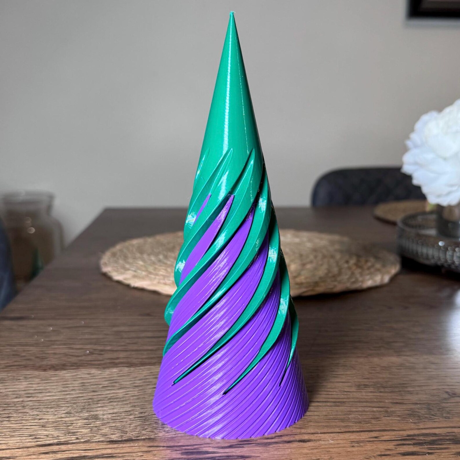 Large 3D Infinity Spiral Christmas Tree - Artistic Pine Design, Unique ...