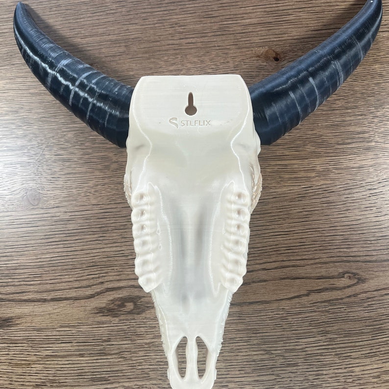 3D Printed Buffalo Skull Art Gold Touch Nature-inspired Decor - Etsy
