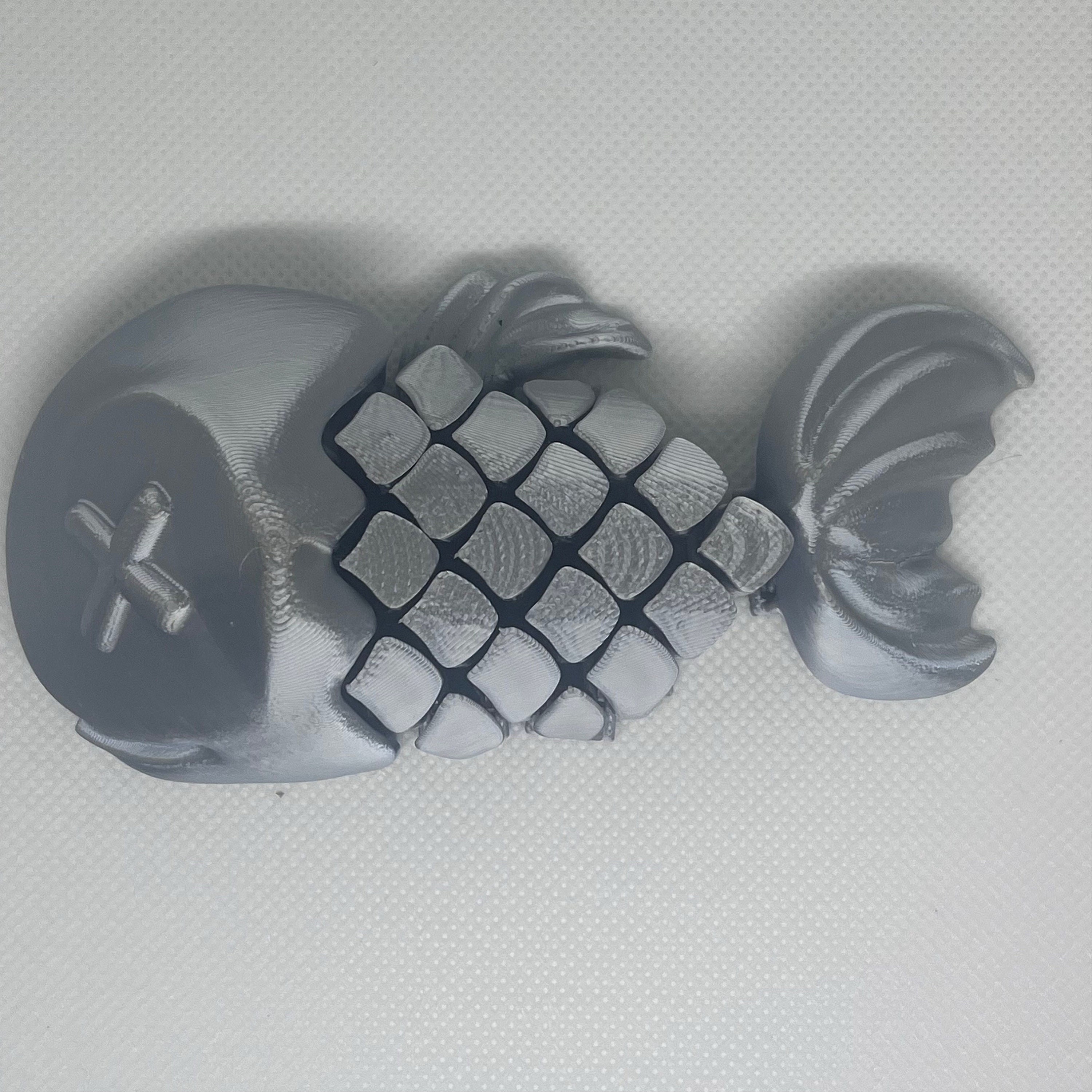 3D Printed Articulating Fish Sculpture Custom Colors, Desk Accessory ...