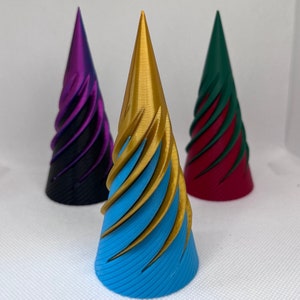 Small Version 3D Infinity Spiral Christmas Tree Compact Artistic Decor ...