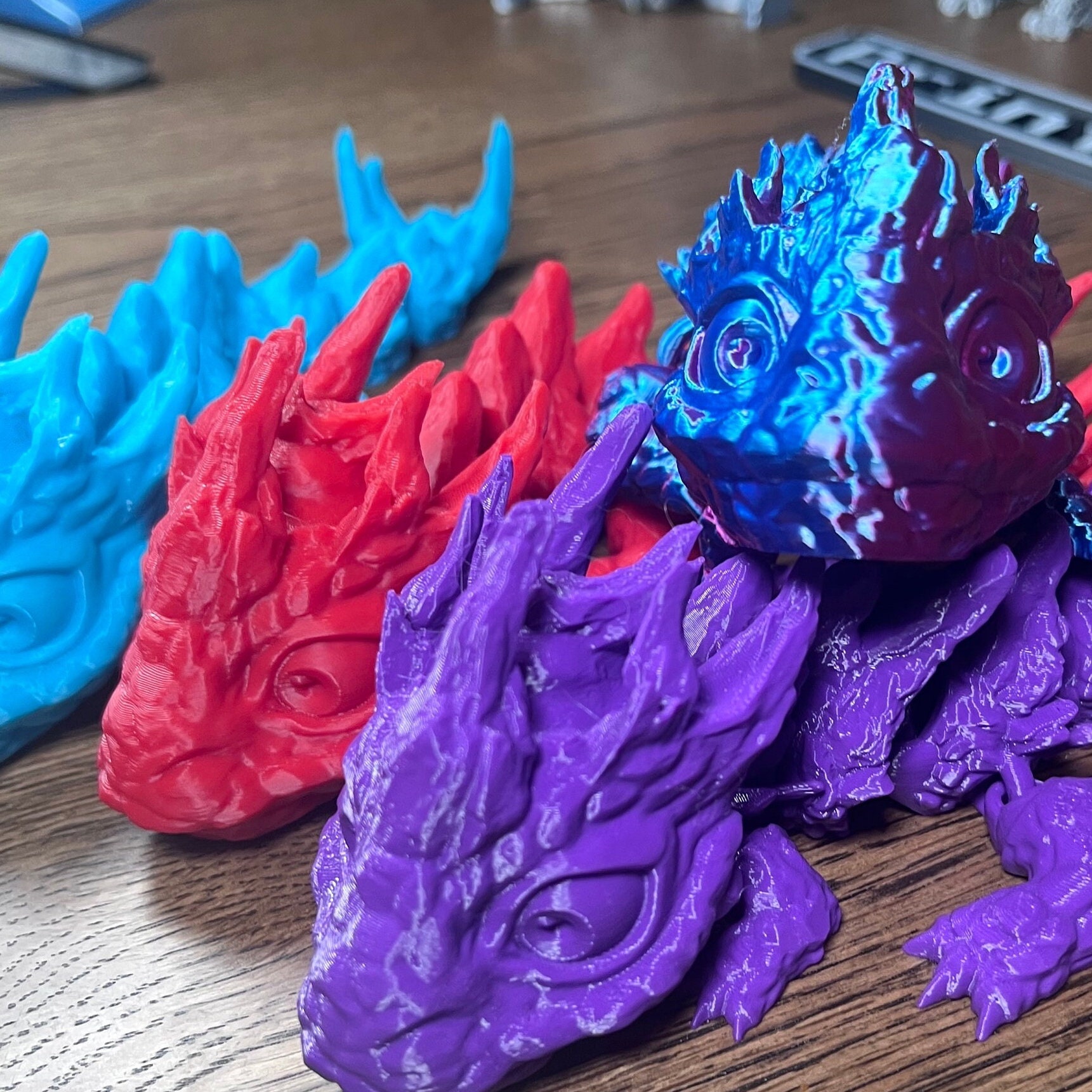 Cute Baby Flexi Dragons 3D Printed Articulating Fidget - Etsy