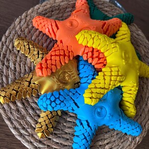 Articulated 3d-printed Starfish Fidget Ocean-inspired Sensory Tool ...