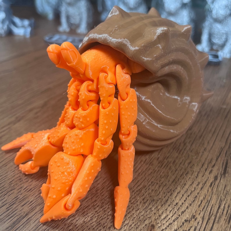 3D Printed Herman the Hermit Crab Custom Colours Fidget Toy ...