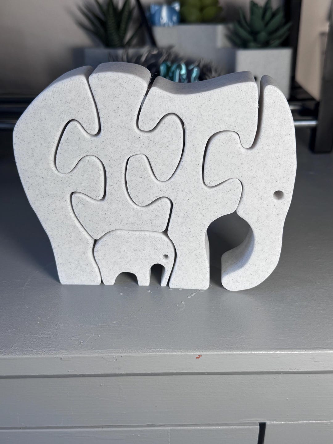 Simple 3D Elephant Puzzle - Effortless Fun Assembly - Etsy