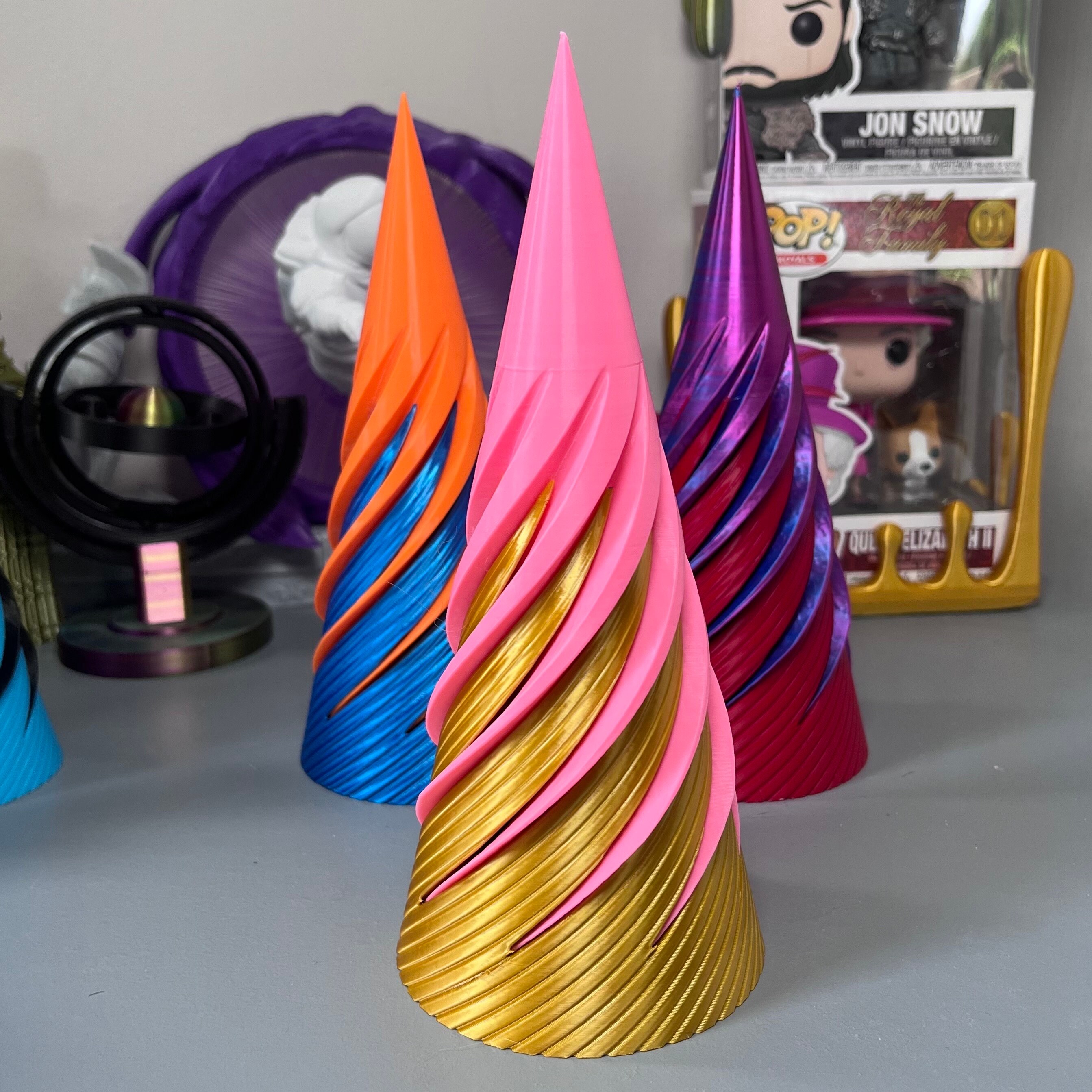 Large 3D Infinity Spiral Christmas Tree - Artistic Pine Design, Unique ...