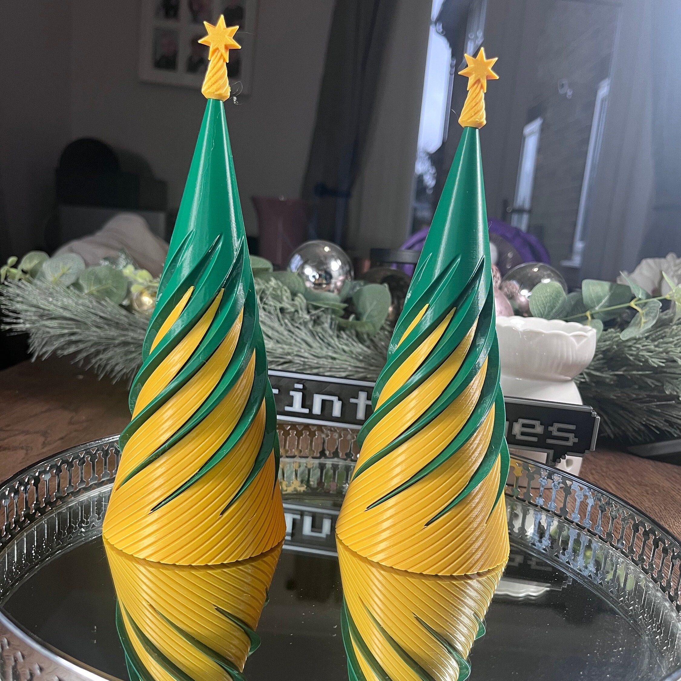 Small Version 3D Printed Infinity Spiral Christmas Tree Artistic Pine ...