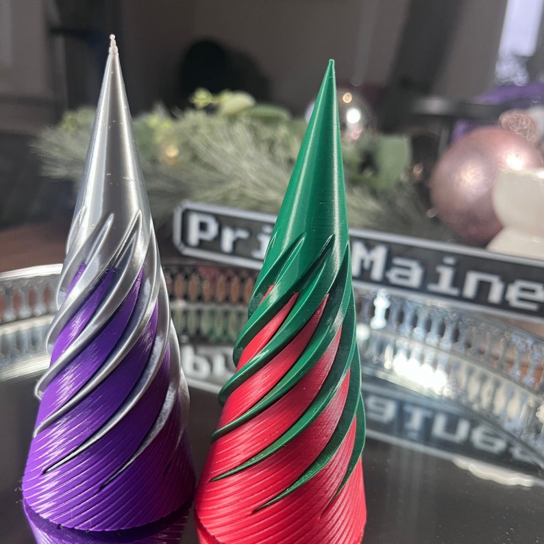 Small Version 3D Printed Infinity Spiral Christmas Tree Artistic Pine ...