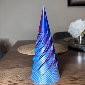 Large 3D Infinity Spiral Christmas Tree - Artistic Pine Design, Unique ...