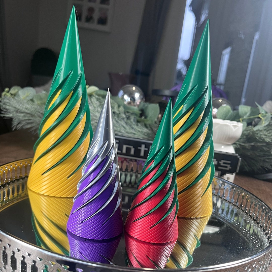 Small Version 3D Printed Infinity Spiral Christmas Tree Artistic Pine ...