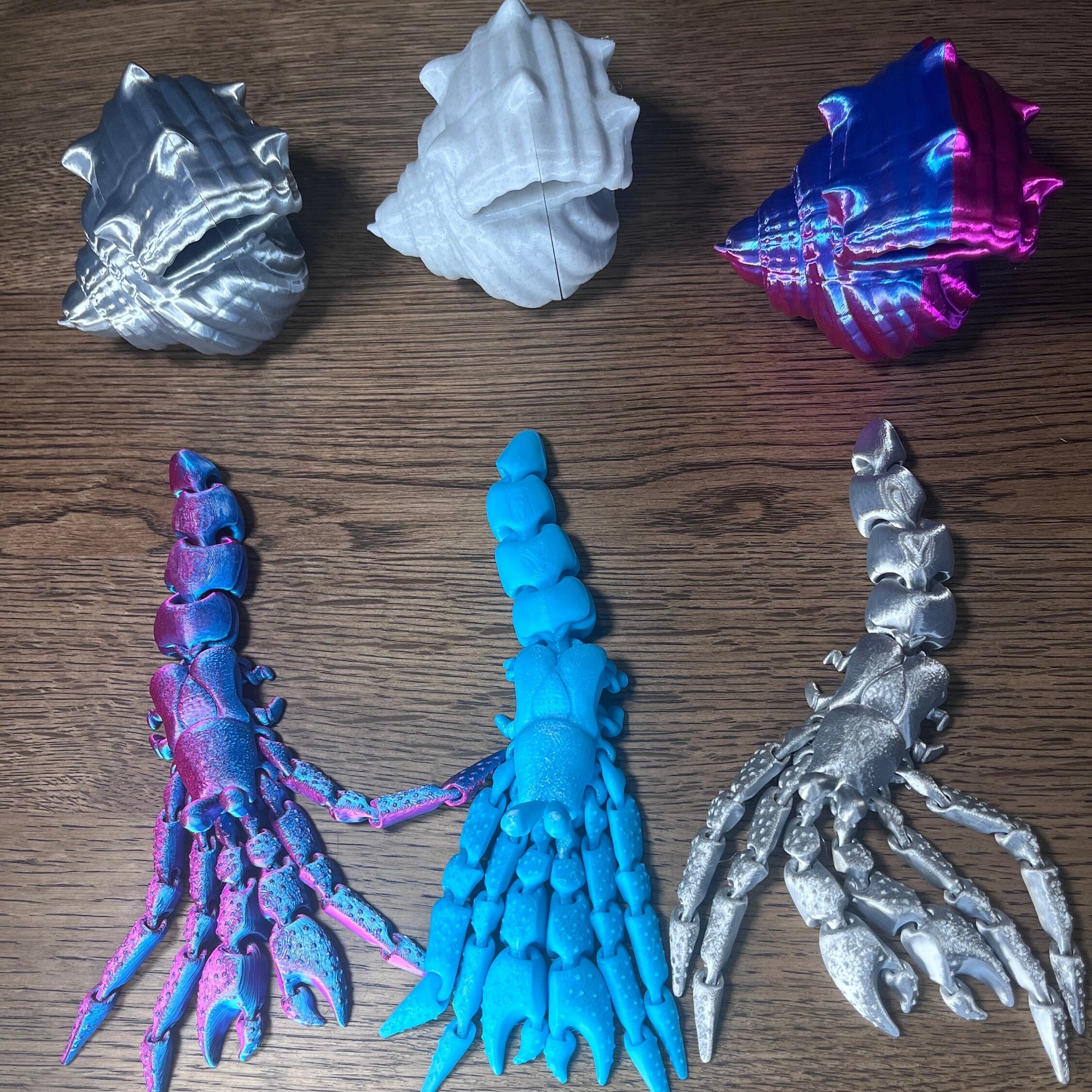 3D Printed Herman the Hermit Crab Custom Colours Fidget Toy ...