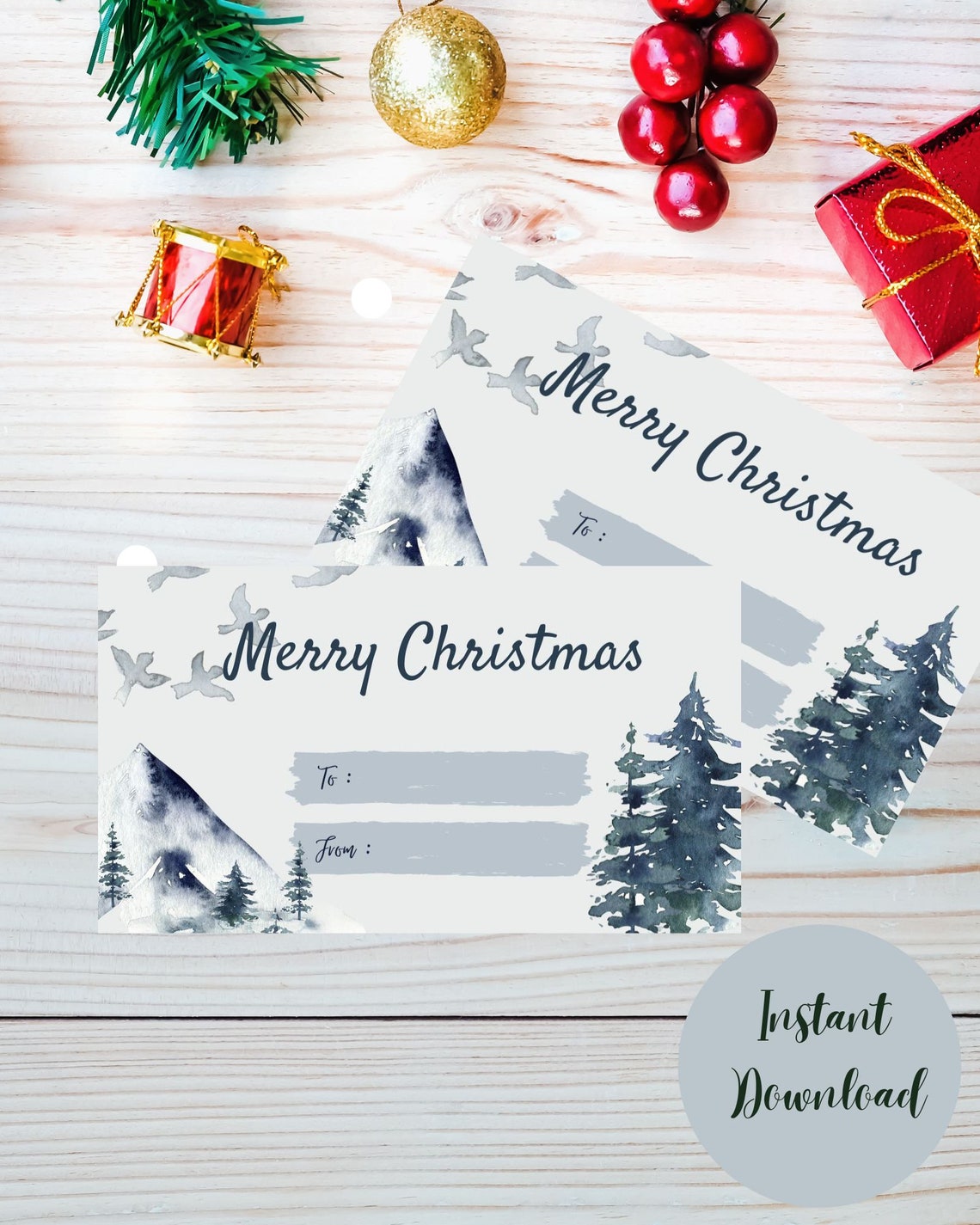 Printable Christmas Gift Tag Bundle, Printable Gift Tags - Etsy