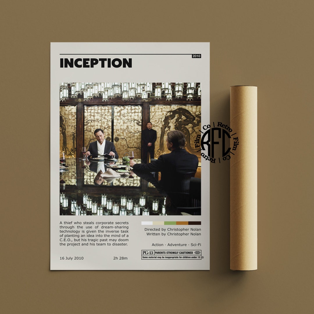 Inception Retro Vintage Poster | Minimalist Movie Poster | Retro ...